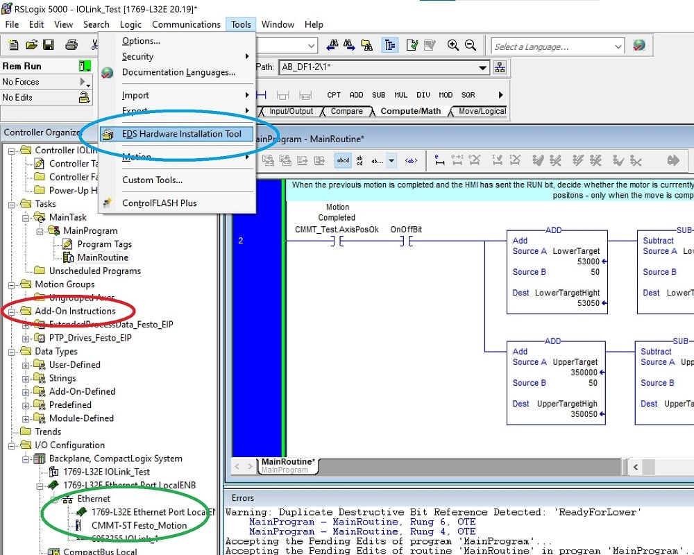 Connecting Motion to a PLC: A Complete Project - Technical Articles
